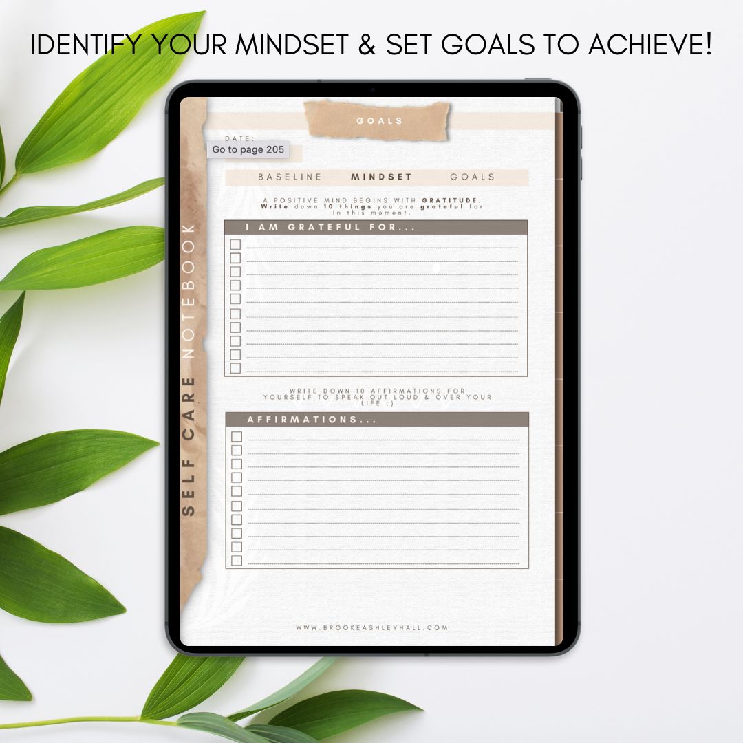 SELF CARE DIGITAL NOTEBOOK by Brooke Ashley Hall